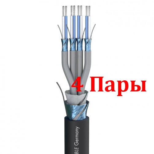 Мультикор на метраж Sommer Cable 100-0101-04 SC-Mistral MCF Black 100.0m, катушка