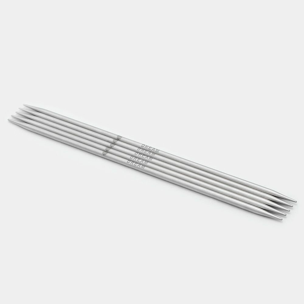 Спицы чулочные Knit Pro Mindful 4 мм, 20 см, нержавеющая сталь, серебристый, 5 шт (KNPR.36028)