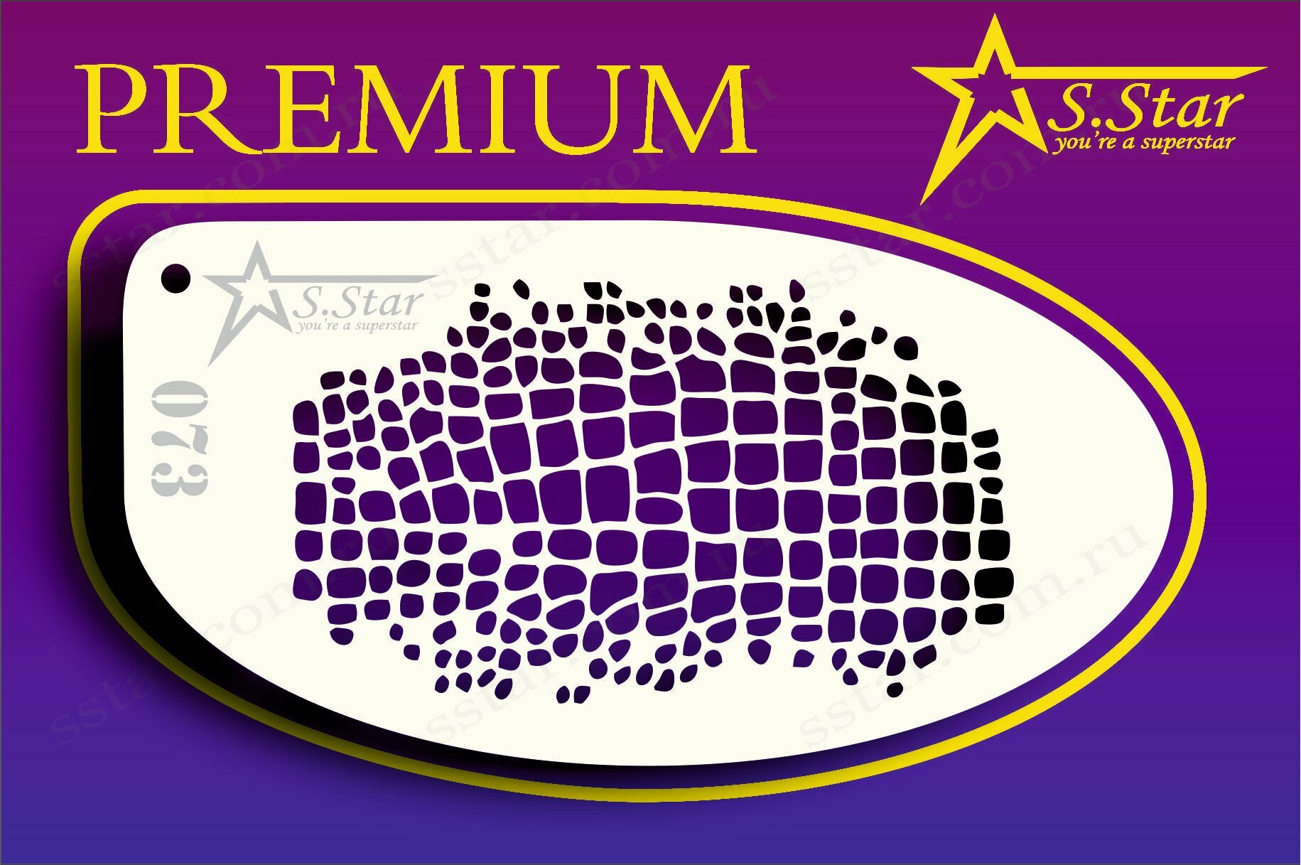 Трафарет для аквагрима постоянного пользования принт рептилии