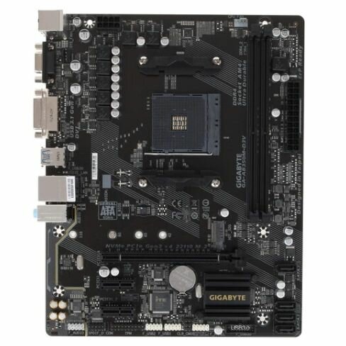 Материнская плата GIGABYTE AM4 B350 (GA-AB350M-D3V) - AM4, AMD B350, 2xDDR4-2667 МГц, 1xPCI-Ex16, Micro-ATX