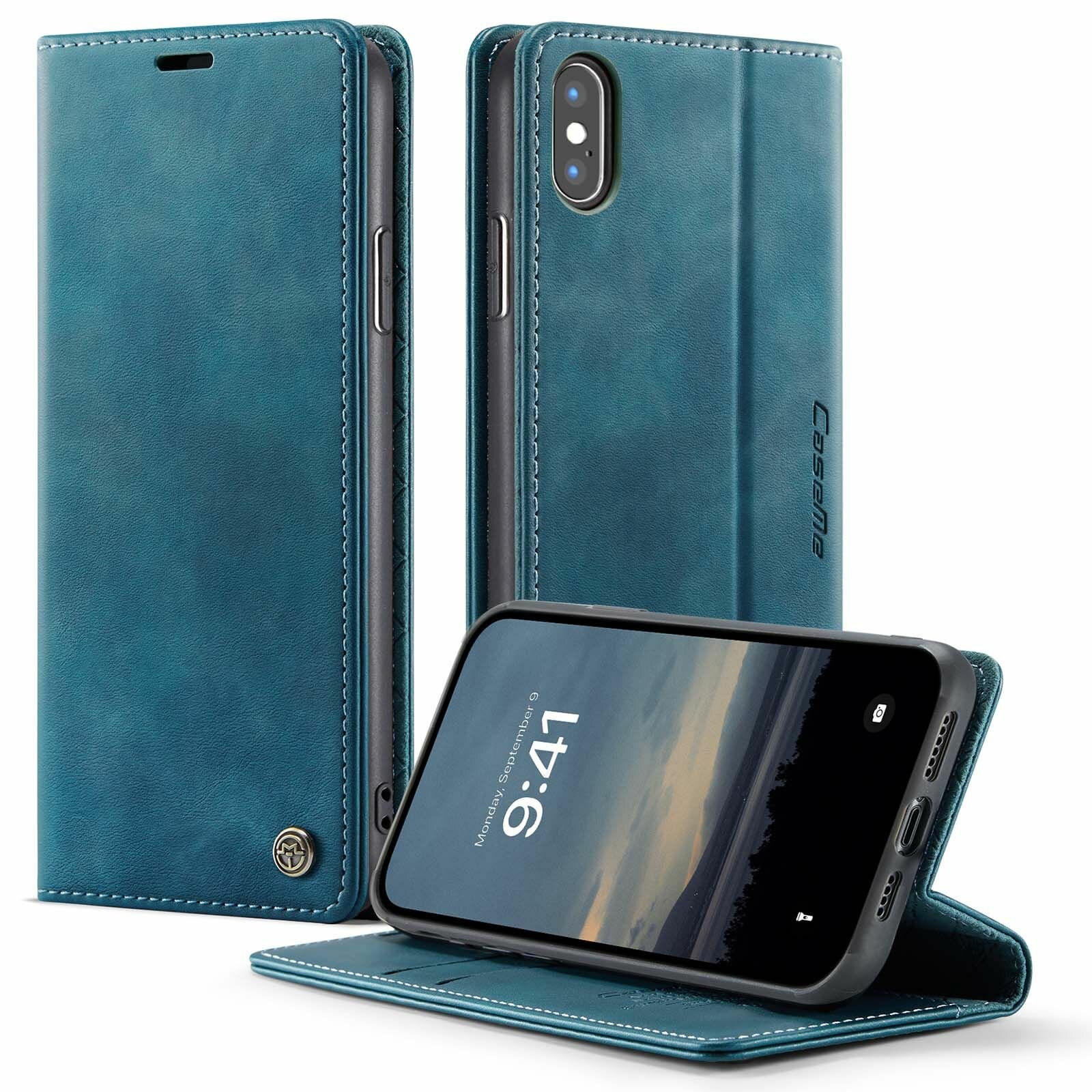 CaseMe Чехол Книжка Для Apple iPhone Xs Max (Айфон Хс Макс) , Роскошная Кожаный