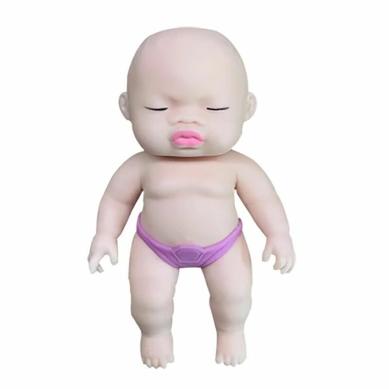 Расстегни молнию на черной кукле (случайный цвет брюк)-Русская белая малышка-большой рост 14 см