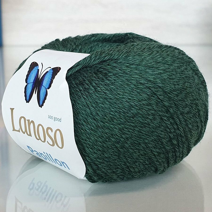 Пряжа Lanoso PAPILLON 1930 т. зеленый (6 мотков)