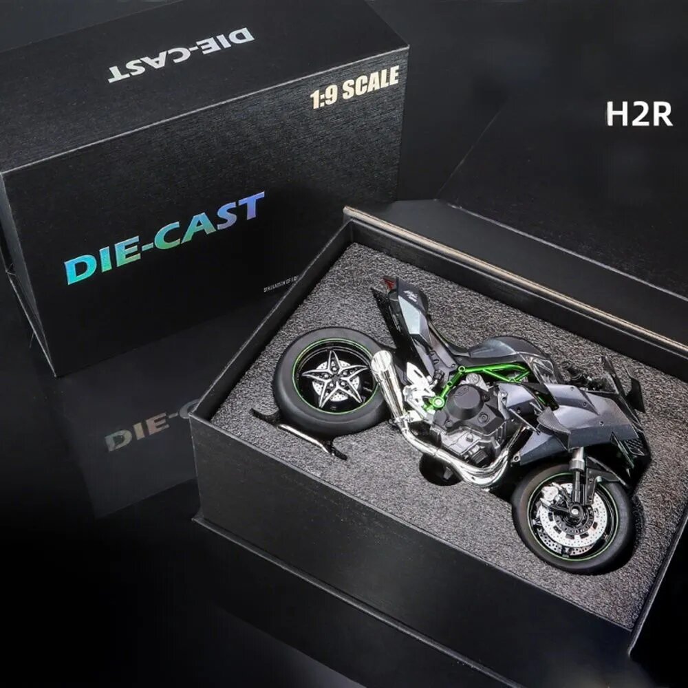Коллекционные модели Мотоциклы Кавасаки H2R металлическая модель 1:9 Kawasaki H2R