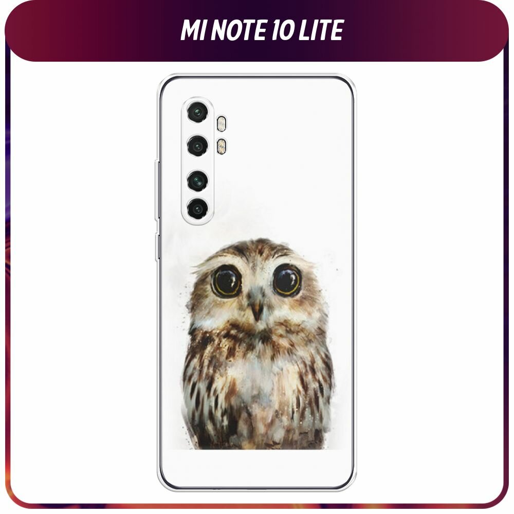 Чехол на Xiaomi Mi Note 10 lite / Сяоми Ми Нот 10 лайт с принтом совенок