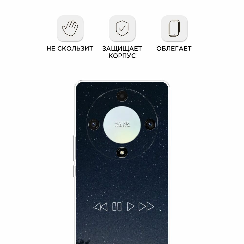 Чехол на Honor X9A / Хонор X9A с принтом "Космическая музыка" — фото 1