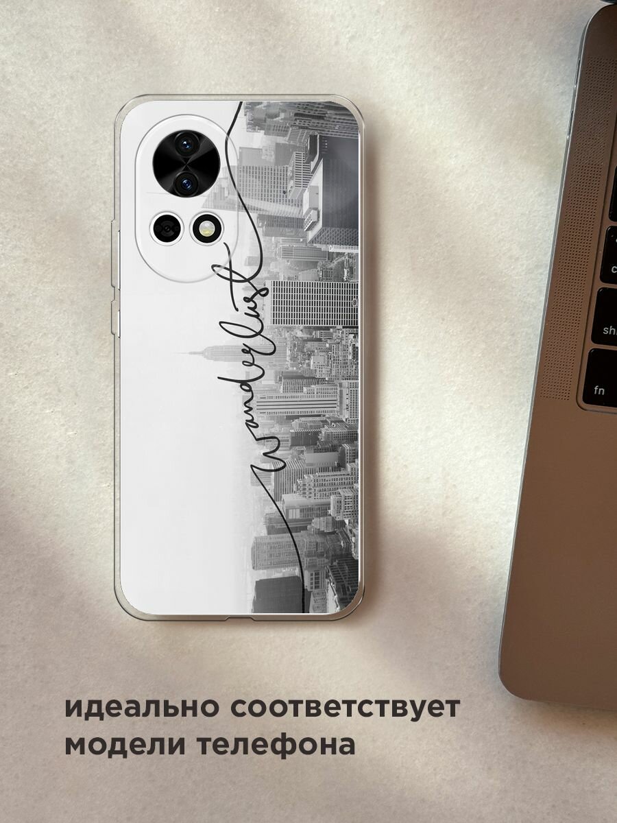 Чехол на Huawei Nova 12/Nova13 / Хуавей Нова 12/Нова 13 с принтом "Черно город" — фото 1