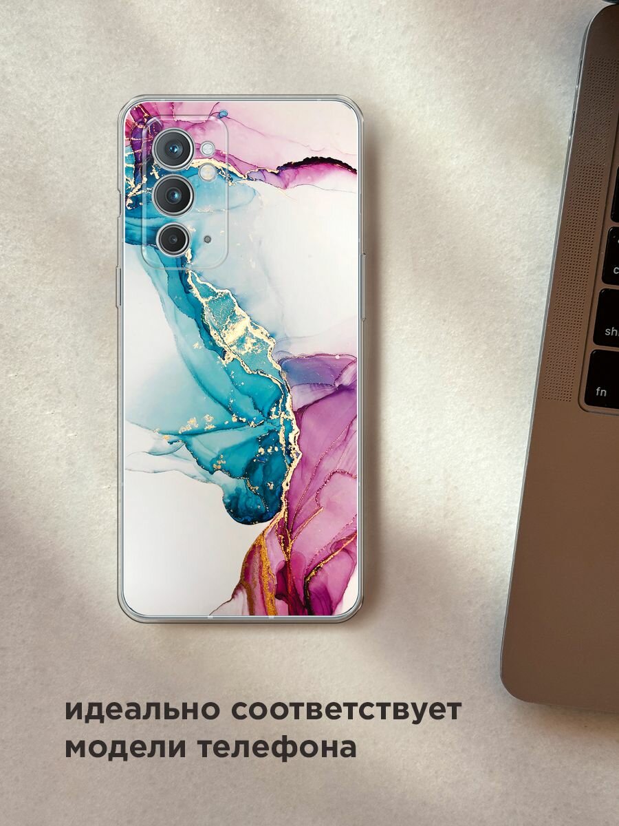 Чехол на OnePlus 9RT / ВанПлас 9RT с принтом "Розовые разводы рисунок" — фото 1