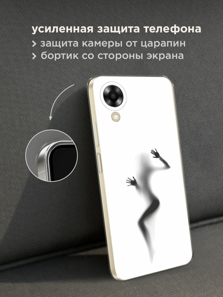 Силиконовый чехол на Oppo A17K / Оппо A17K с принтом "Девушка в душе" — фото 1