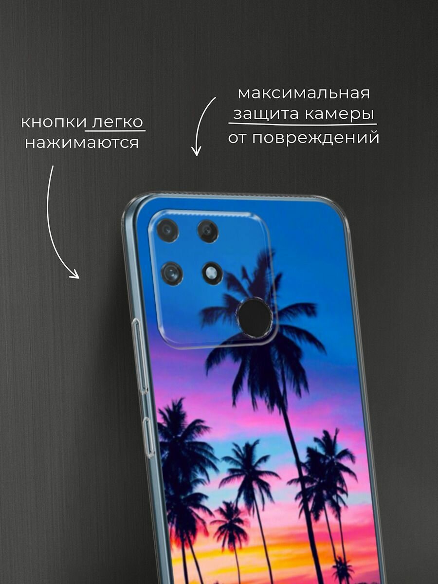 Чехол на Realme Narzo 50A / Реалми Нарзо 50A с принтом "Закат 5" — фото 1
