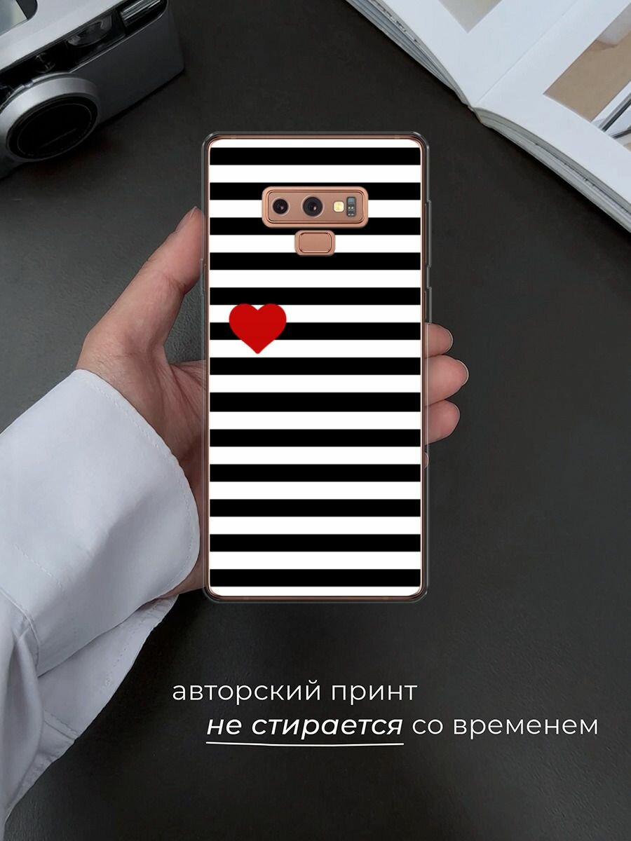 Чехол на Samsung Galaxy Note 9 / Самсунг Галакси Нот 9 с принтом "Красное сердце" — фото 1