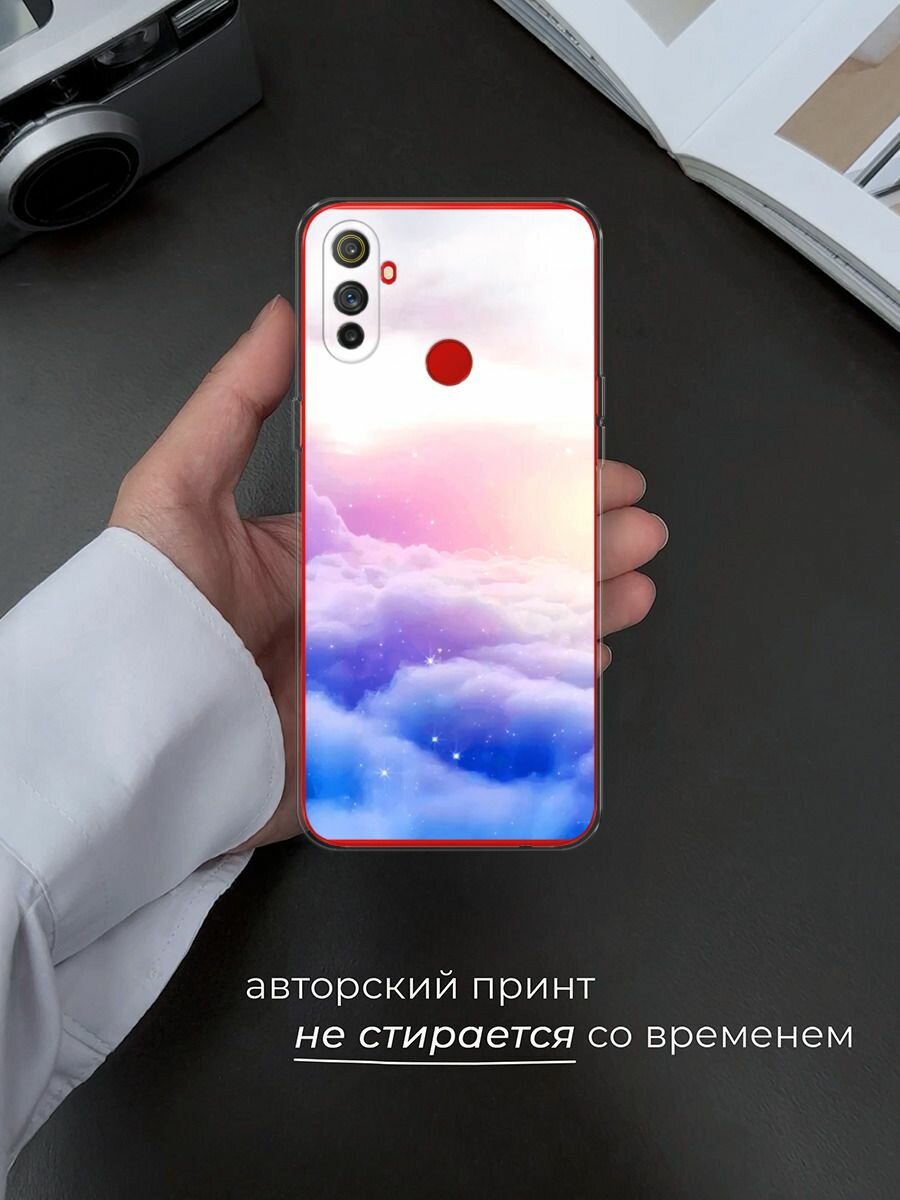 Силиконовый чехол на Realme C3 / Реалми C3 с принтом "Небеса" — фото 1