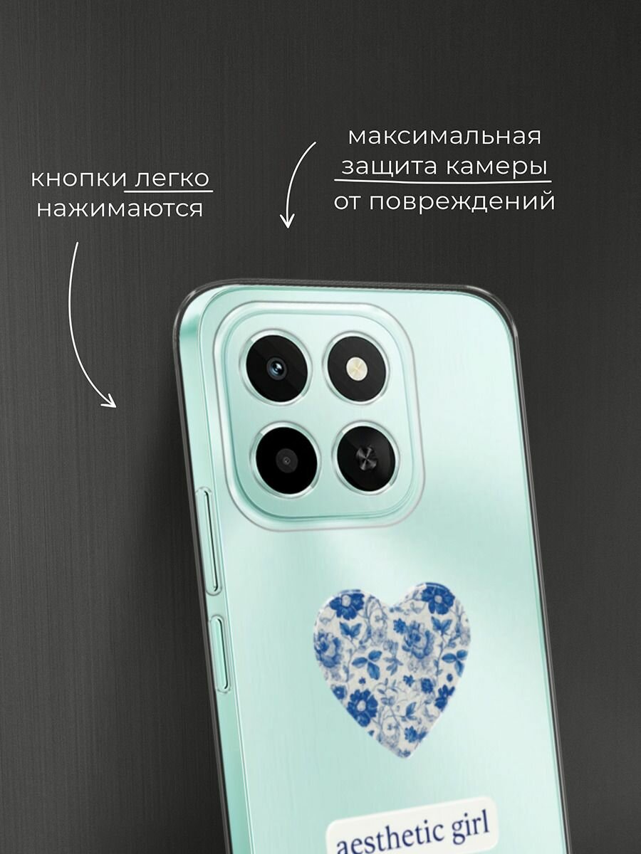 Чехол на Honor X6c / Хонор X6c с принтом "Aesthetic girl" — фото 1