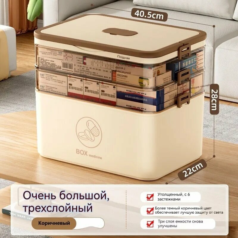 Контейнер для хранения вещей длина 40.5 см, ширина 22 см,