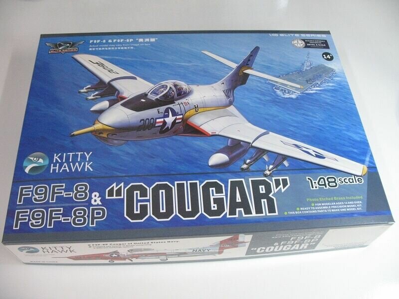Kitty Hawk 80127 1/48 F9F-8 и F9F-8P "Cougar" Новинка самолета
