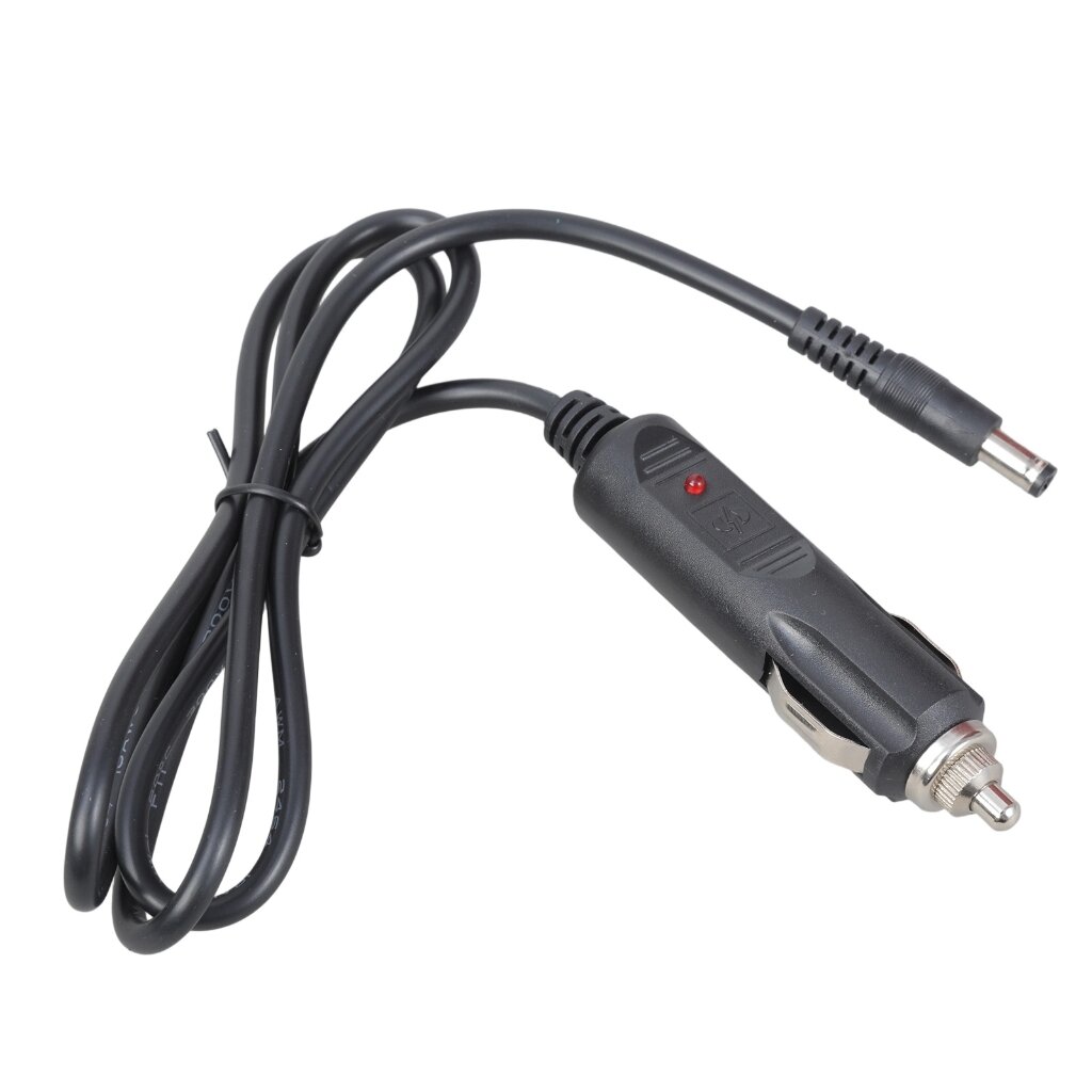 Автомобильное зарядное устройство 18AWG, Кабель питания 5,5x2,1 мм, штекеры 12V 24V, светодиодный индикатор