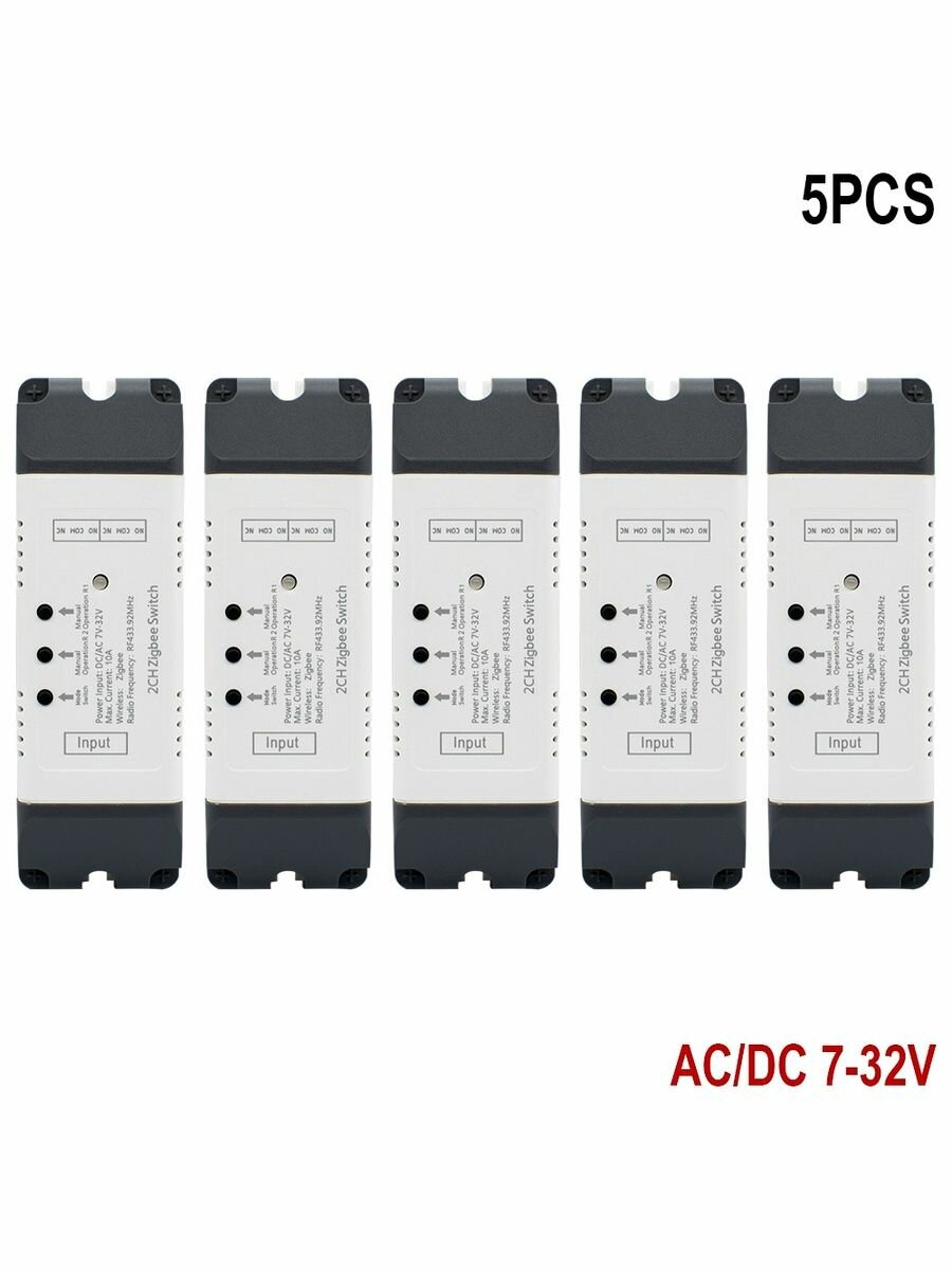 Умный выключатель Zigbee 2-канальным релейным модулем для управления воротами/гаражом