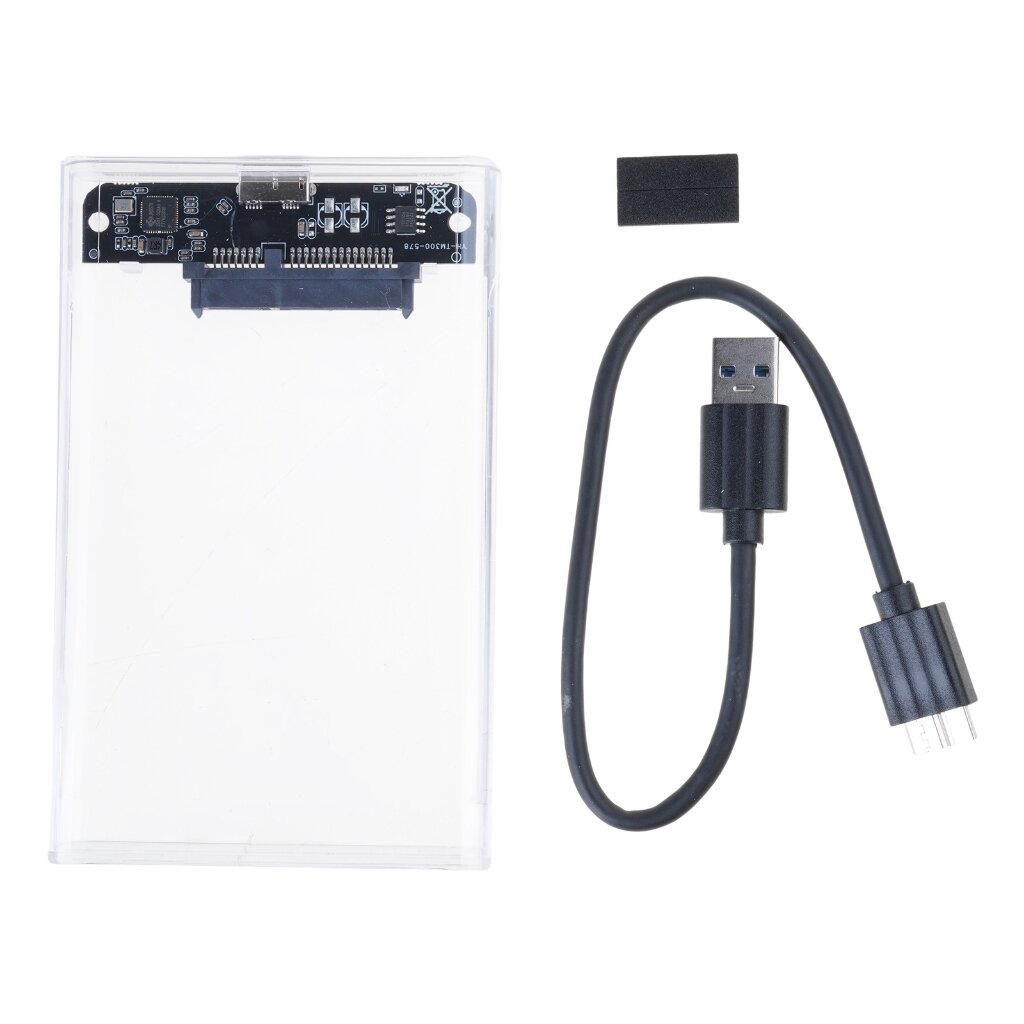 USB3.0 Transparent Hard Drive Enclosure Box Support 5Gbps Easy Data Access for 2.5inch Disks Widely Used