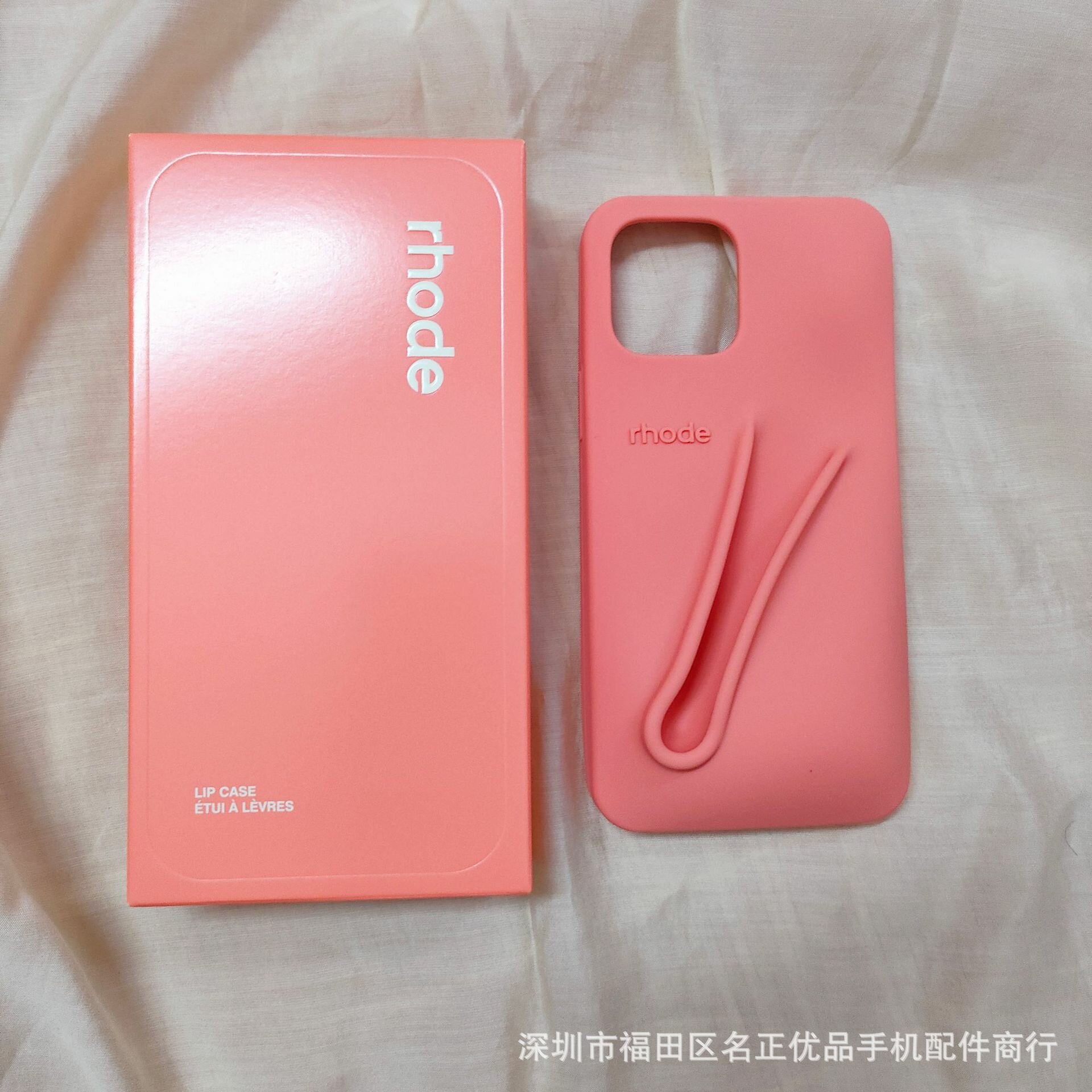 Чехол для iPhone 16 Pro Max в стиле Rhode Hailey, силиконовый, с губной помадой Apple, для iPhone 15 Pro и 14