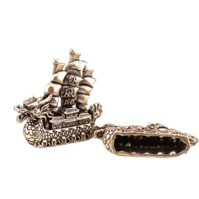 Миниатюрный латунный дракон-талисман 2026 года для фэн-шуй: удача и процветание, дизайн «Гладкое плавание» для офиса, рабочего стола, гостиной, домашнего декора