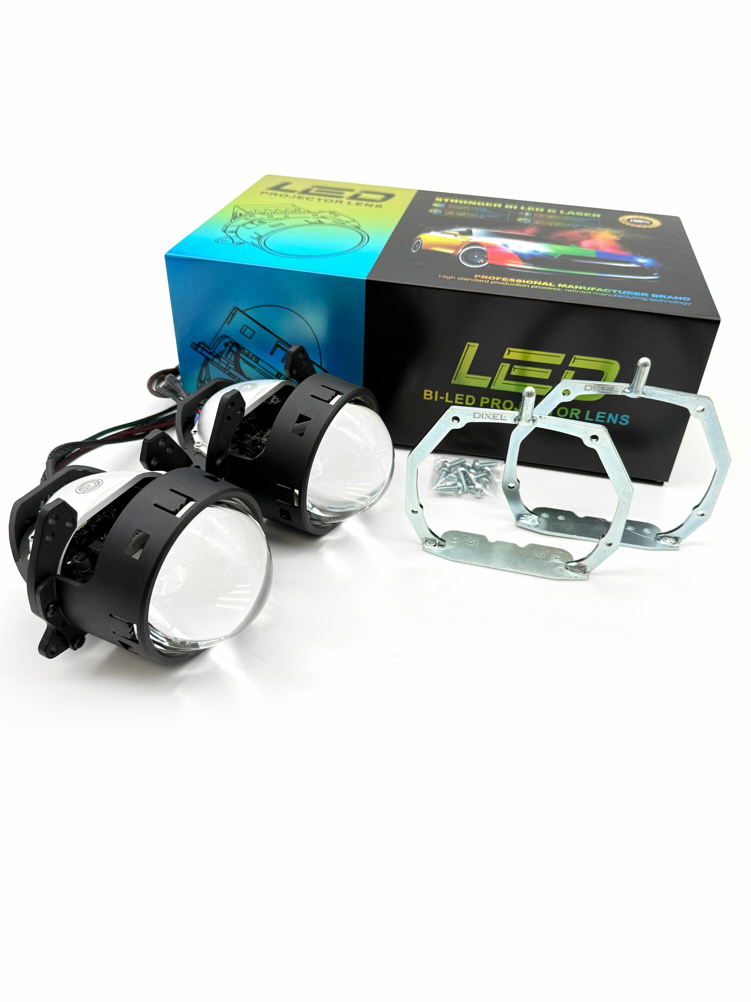 Светодиодные билед модули GQ L8D для адаптивных фар AFS Lexus ES 2012-2015 / Линзы bi-led gq L8D для АФС Лексус ЕС