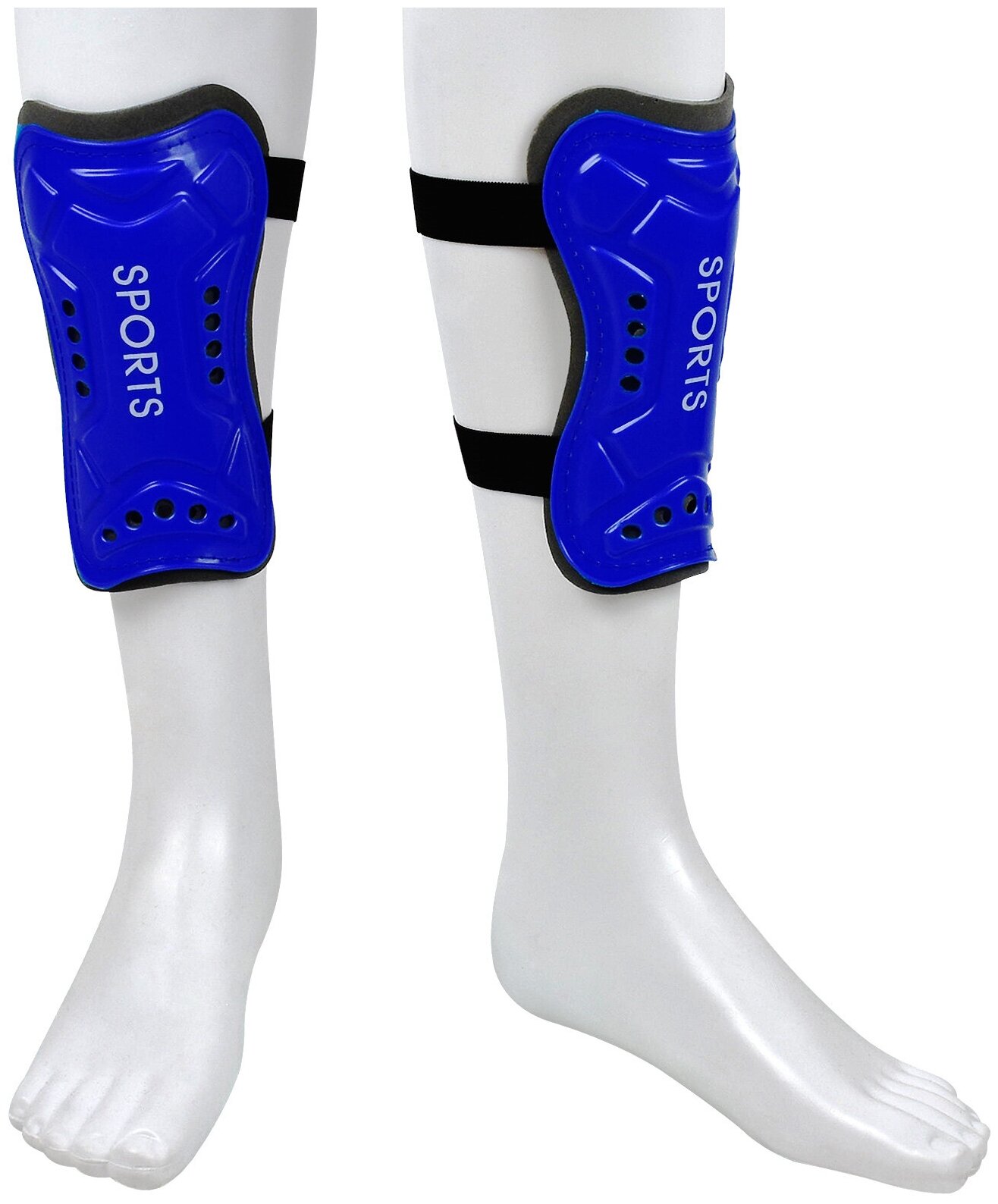 Щитки футбольные детские CLIFF 0565, синие, размер S, щитки для футбола.