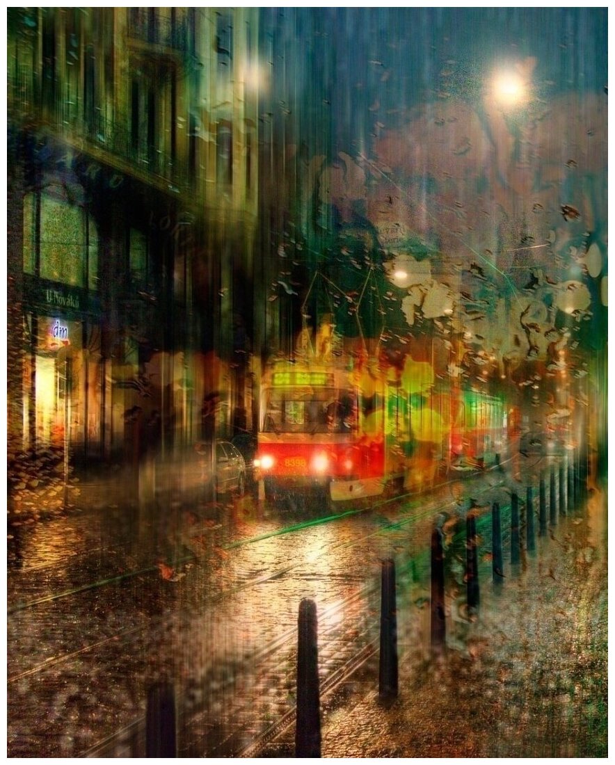 Набор алмазной мозаики "Трамвай", размер 40х50см, 56 цветов