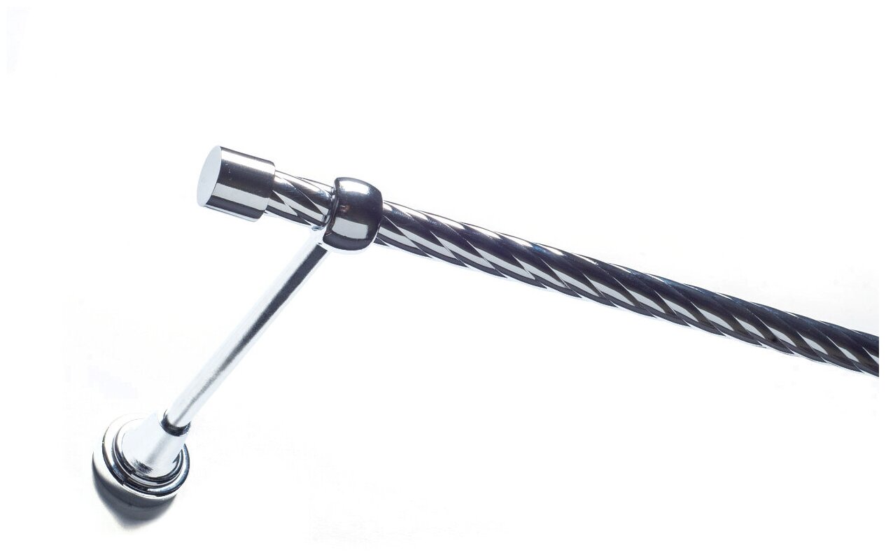 Карниз для штор 2,4 метра AICITY16 твист серебро глянец