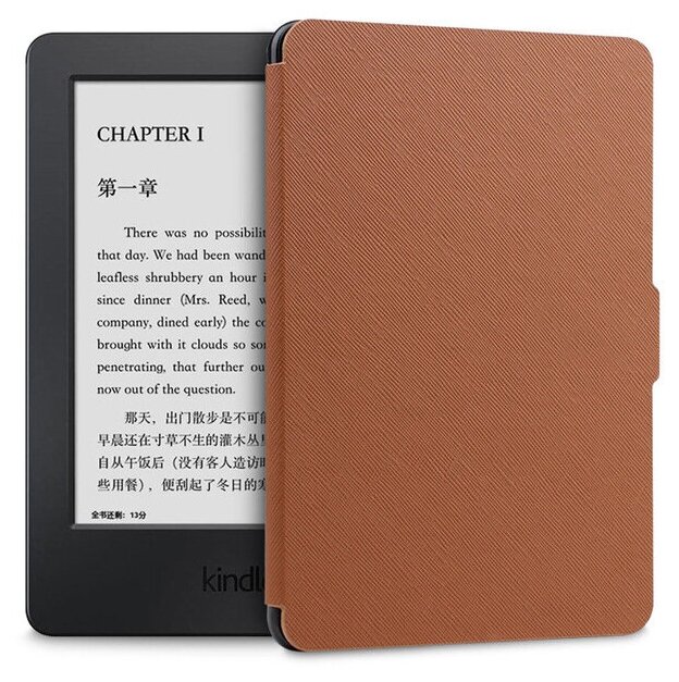 Чехол-обложка Чехол. ру для электронной книги Amazon Kindle Touch/ Kindle 8 (2016) на пластиковой основе с магнитной застежкой коричневый