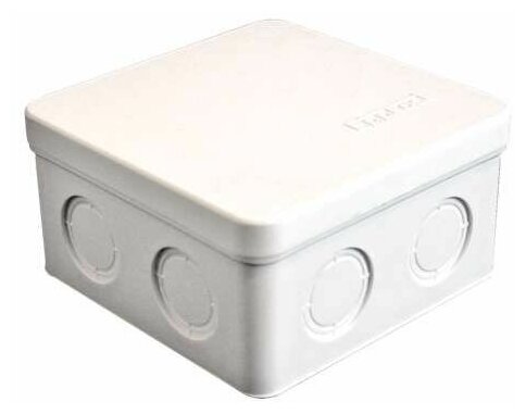 Коробка распределительная ОП 105х105х56мм IP54 7 выходов без гермовводов крышка защелкивающаяся бел. Epplast 105031