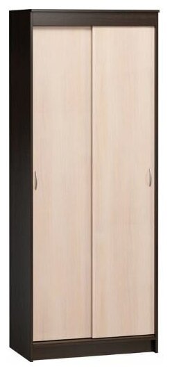Шкаф купе, для одежды Эко 2, Мф-Купе, 80х45х240, платяной, цвет ясень шимо светлый/темный