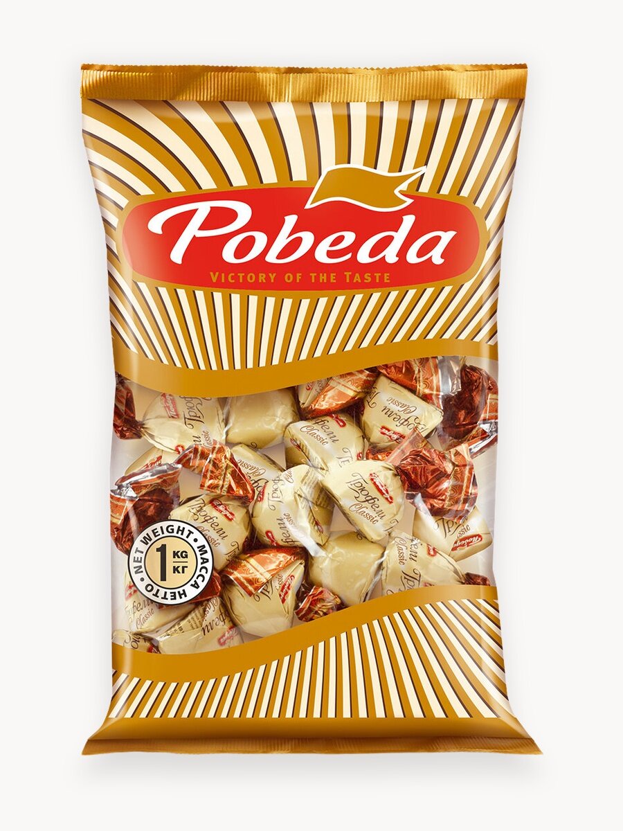 Трюфели Победа вкуса шоколадные классические, 1000 г