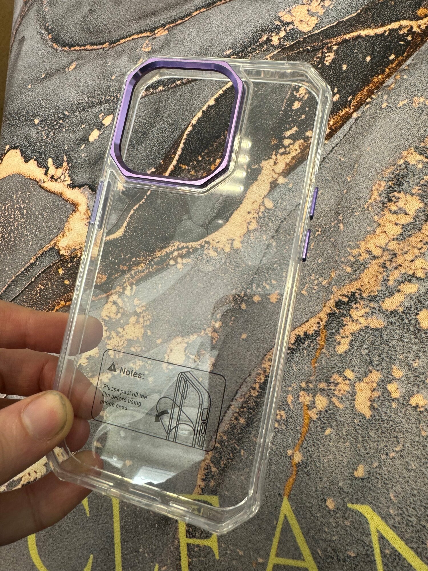 Чехол панель накладка бампер для iPhone 12 Pro Max тонкая пластиковая крышка, прозрачная окантовка камеры, синяя