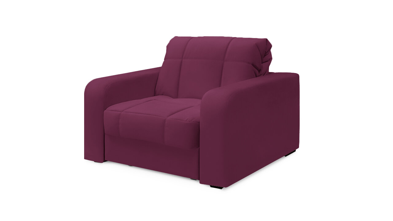 Кресло-кровать Дендра Vivaldi 35 GF 135x115x95 см, бордовый Велюр, аккордеон GOODFORM