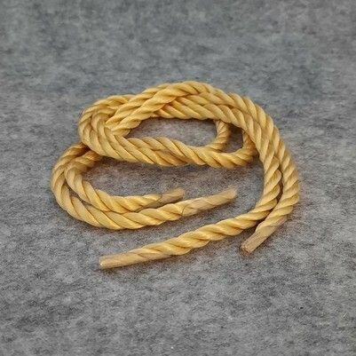 Ручка-шнур 6 мм витая золото 40 см с пластиковыми наконечниками (100 шт)