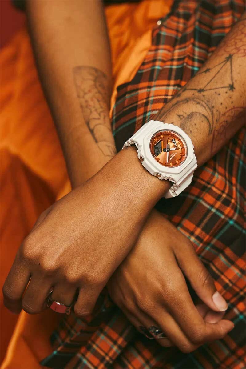 Наручные часы CASIO G-Shock, оранжевый, белый — фото 1