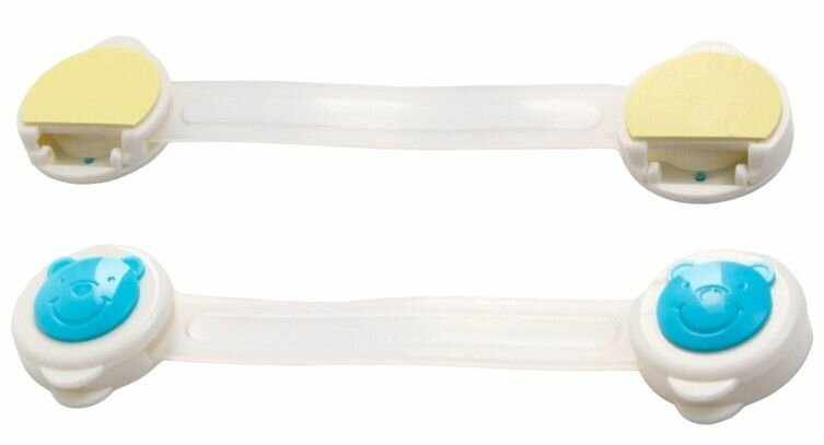 Универсальный блокиратор дверей от детей, гибкий замок-фиксатор для шкафов и выдвижных ящиков, пластиковый ограничитель на мебель для безопасности малышей, 2 шт, цвет синий