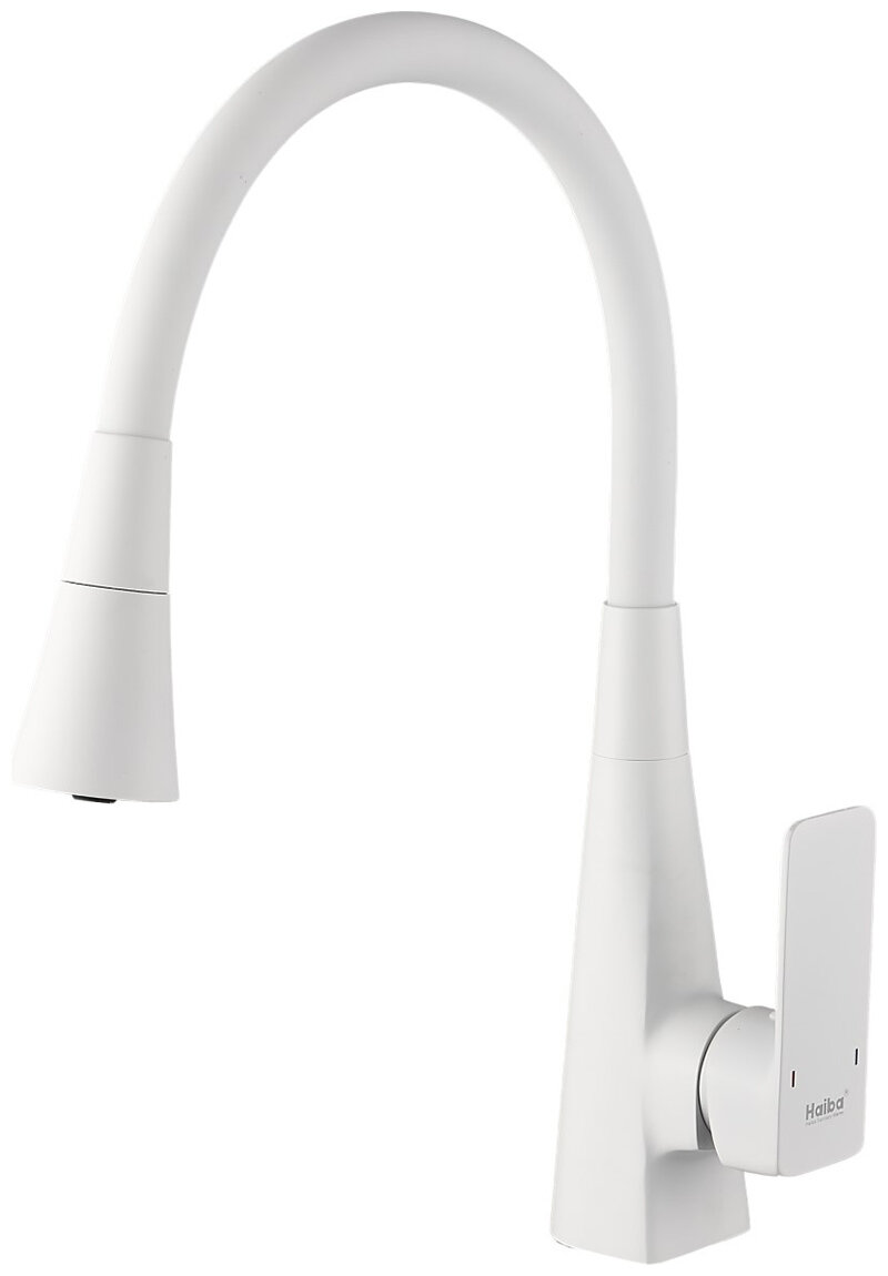 Смеситель для кухни Haiba HB823-8/белый (HB73823-8)