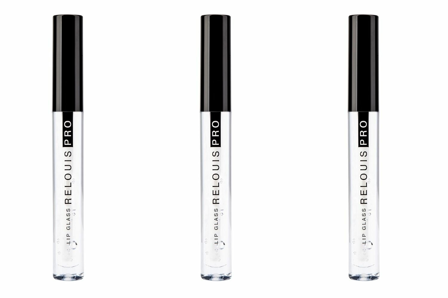 Relouis Блеск для губ с эффектом жидкого стекла PRO Lip Glass, тон 00, 3 шт
