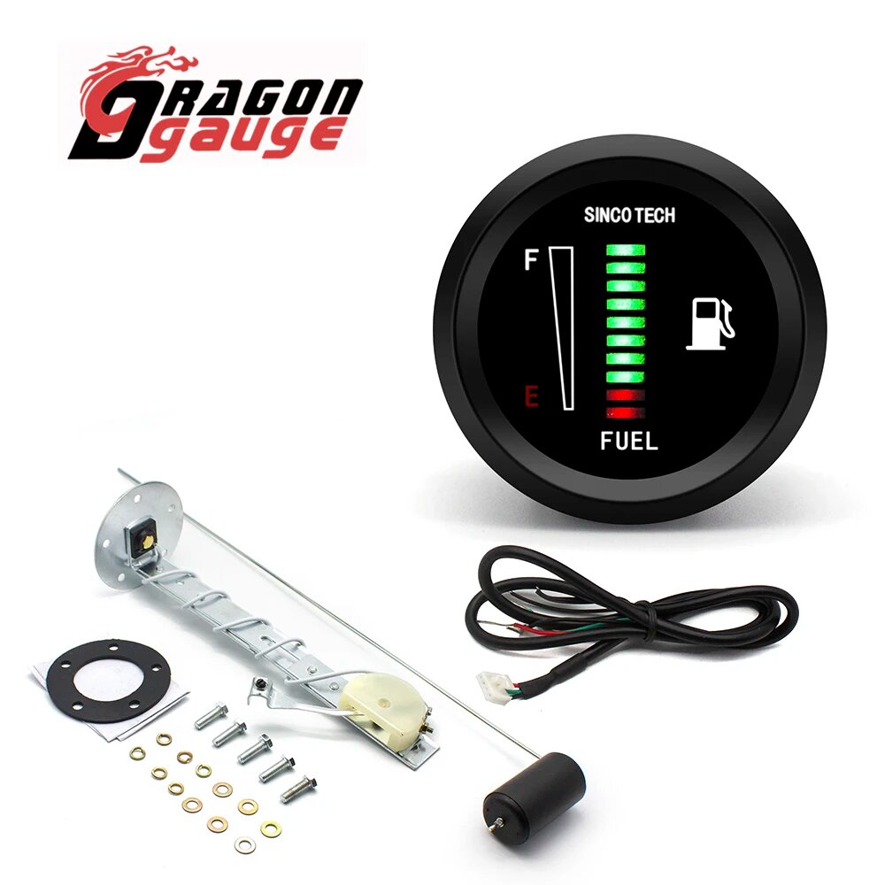 DRAGON 2 2 "52 мм Автомобильный датчик уровня топлива с датчиком расхода топлива электронный дисплей 8-18 в Автомобильный датчик