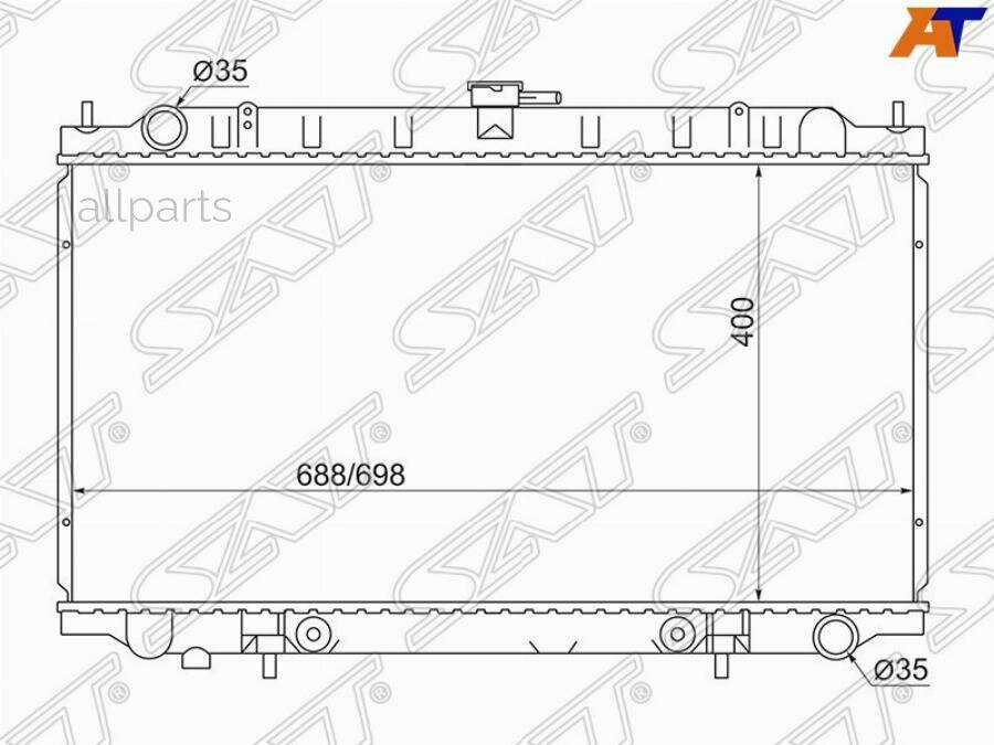 SAT NS0004-32 Радиатор Infiniti I30 95-99 / Nissan Cefiro 94-00 / Maxima 95-00