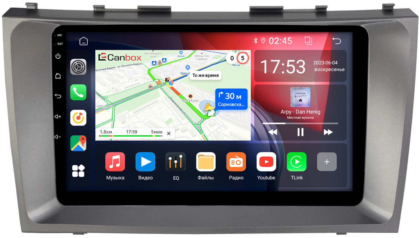 Штатная магнитола Toyota Camry XV40 2006-2011 Canbox GT9-9037 2/32 Android 10 (IPS, DSP, CarPlay)
