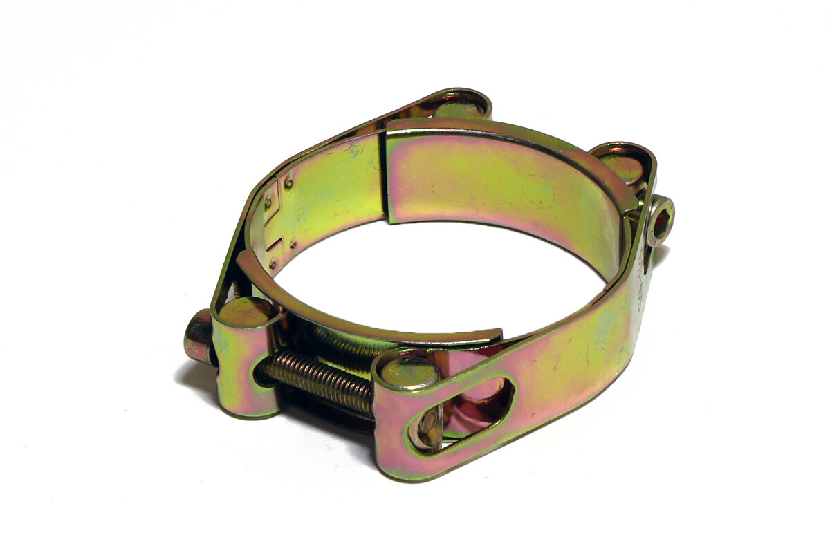 Хомут металлический силовой (шарнирный) двухболтовый VERS W1 усиленный 120-130 (2 шт.)