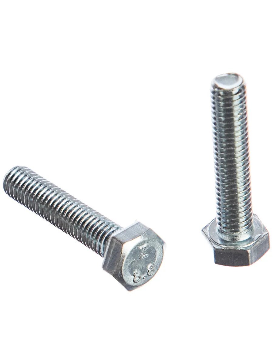 Болт DIN933 М10х35 шестигранная голова полная резьба оцинкованный Tech-KREP
