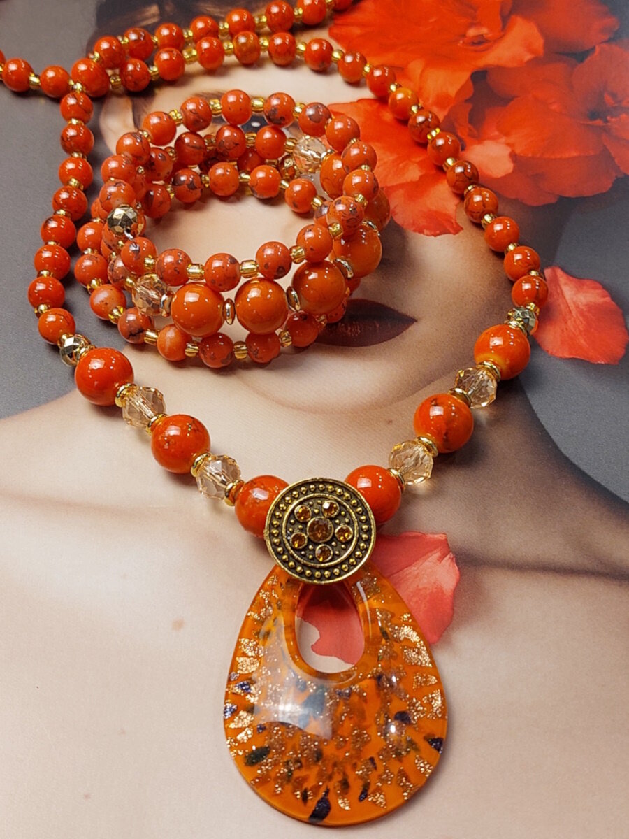 Бусы, муранское стекло