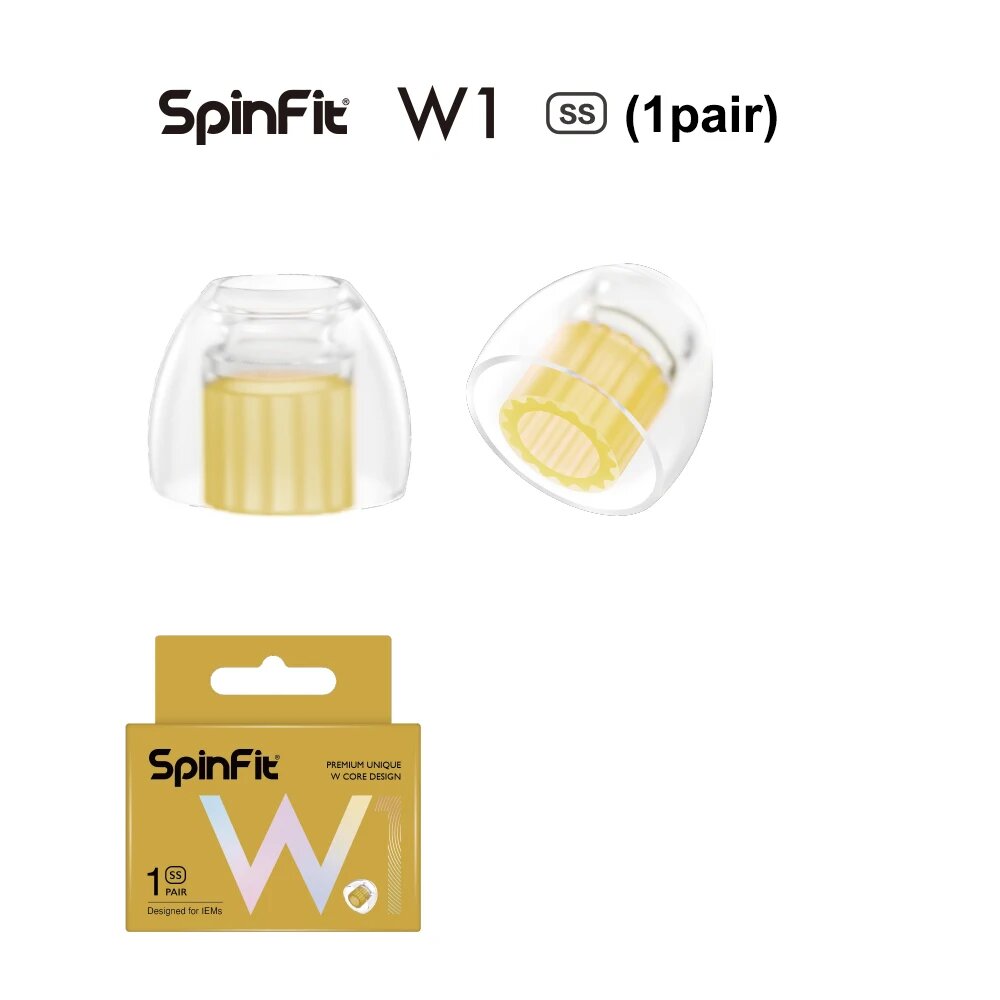 Силиконовые насадки SpinFit W1 для наушников W1-SS 1pair