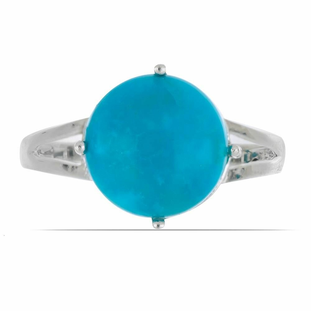 Кольцо, серебро, 925 проба, родирование, бирюза