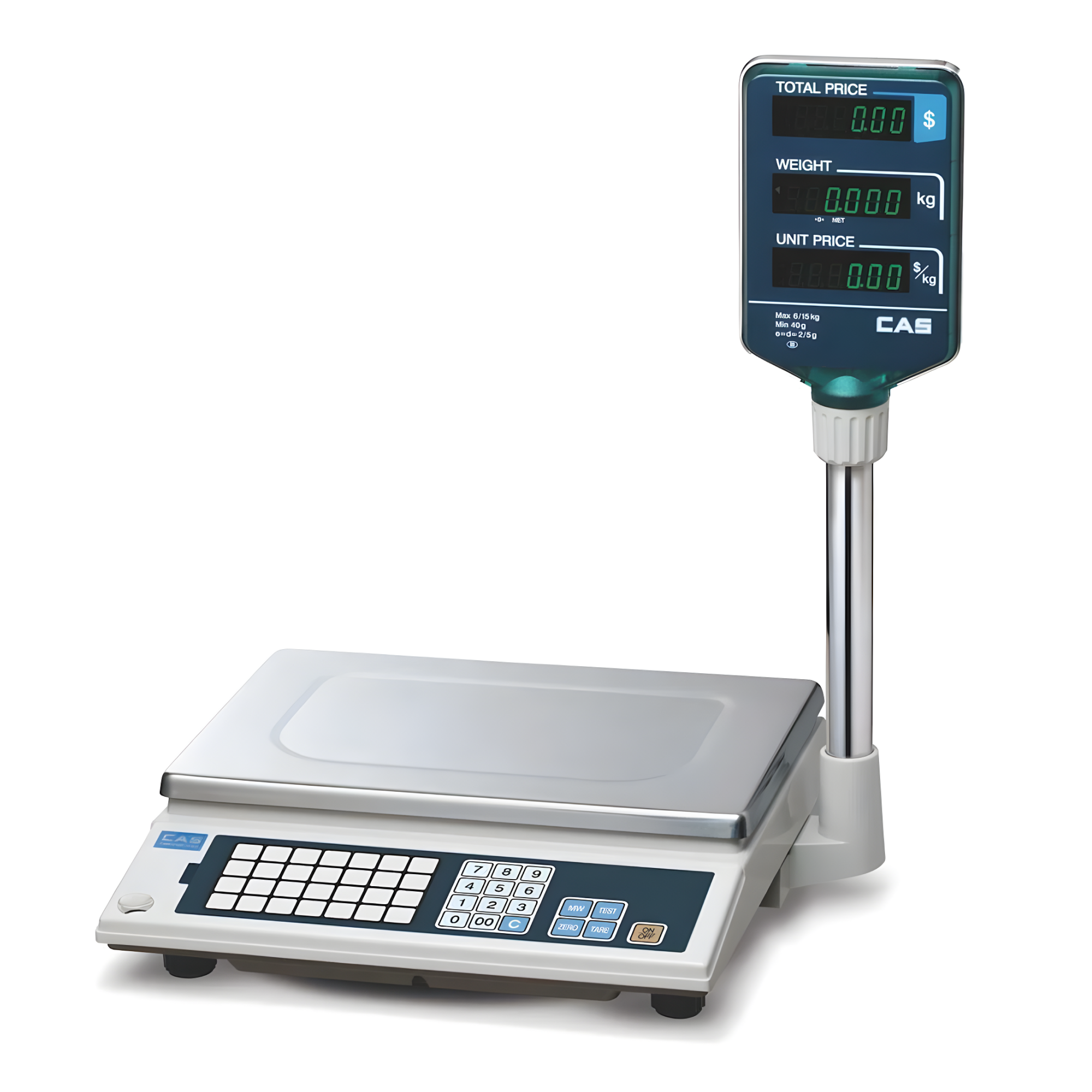 Весы торговые электронные CAS AP-15EX, до 15 кг, RS-232C, 435×325×495 мм