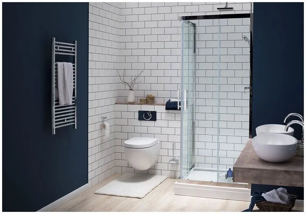 Душевой уголок Aquanet Delta 00183212 90x90 профиль хром прозрачное стекло