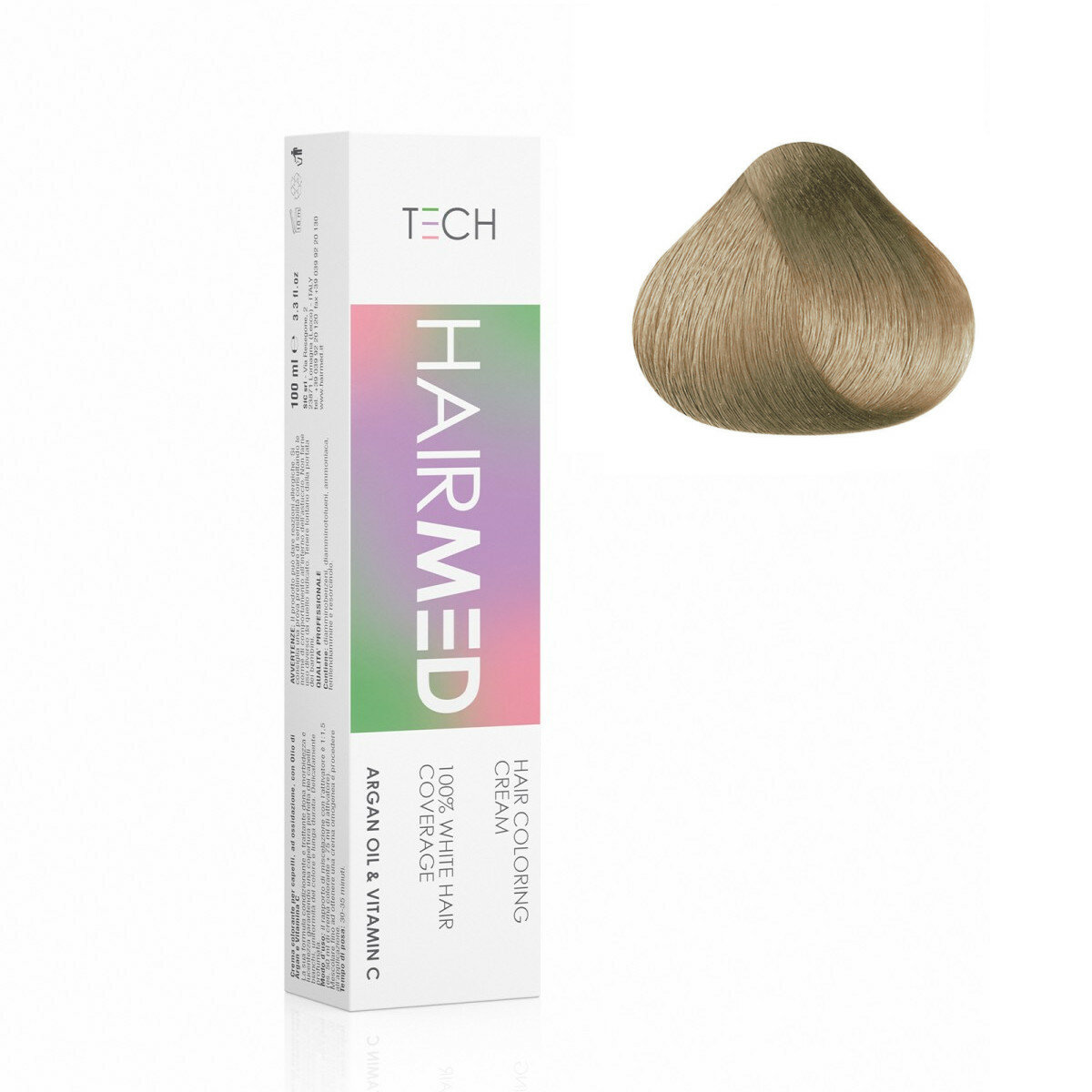 Крем - краска для волос профессиональная Hairmed 8 Светлый русый, 100 мл